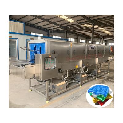 China Industrial Chicken Crate Basket Washing Machine 6000x2800x2200 mm Heavy Duty Cleaner for sale