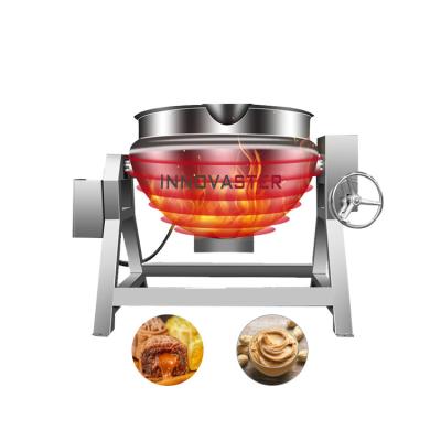 China Industrial Tilt Candy Meat Cooking Jacket Kettle 500L for Vegetable Processing Plant for sale