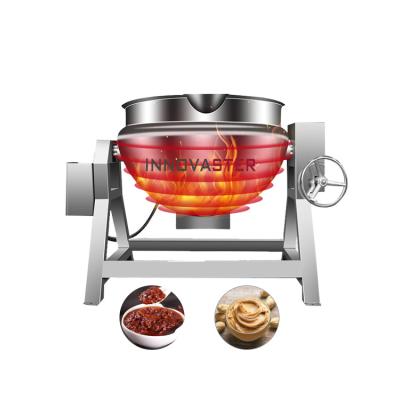 China Steam Jacketed Kettle Cooker 50-600L for Lotus Jujube Paste Curry with Agitator for sale