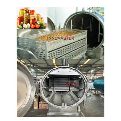 China Horizontal Automatic Pressure Retort Sterilization Pot 121°C Stainless Steel SUS304 for sale
