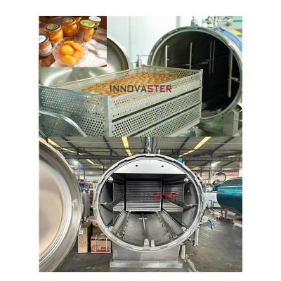 China Multifunctional 1100x1200x1500mm Water Spray Autoclave for Wet Pet Food and Coconut Milk Sterilization for sale