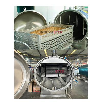 China 2100 kg Automatic Glass Bottle Sterilizer Retort Machine 121°C Lab Test for sale