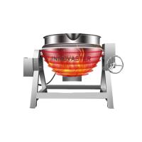 China 800L Automatic Steam Gas Tilting Jacketed Kettle for Jam Sauce Mixing and Boiling for sale