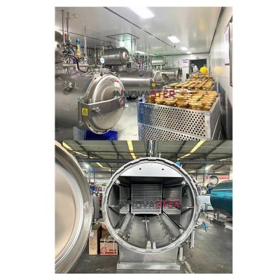 China 1100x1200x1500mm Stainless Steel Vibration Water Immersion Retort for Ready-to-Eat Egg Foods 121°C for sale