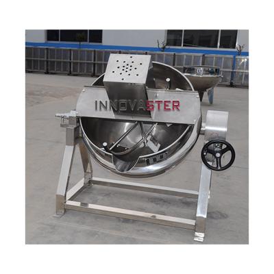 China Industrial Jacketed Cooking Kettle 100L 304 Stainless Steel Steam Electric Gas with Agitator for sale
