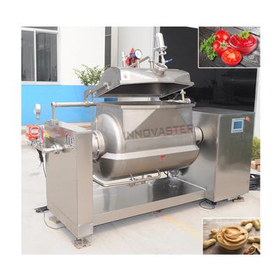 China Industrial Steam Jacketed Kettle 300L Vacuum Cooker for High Viscosity Paste for sale
