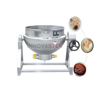 China 600L Jacketed Kettle for Boiling and Mixing Strawberry Jam Cooking Pot with Agitator for sale