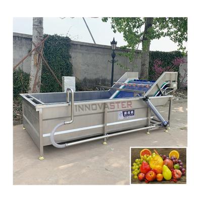China SUS304 Stainless Steel Fruit and Vegetable Washing Machine 2mm Thickness Bubble Cleaning for sale
