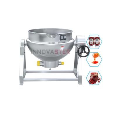 China 304 Stainless Steel Gas Cooking Mixer Jacketed Kettle 200L Food Processing Equipment for sale