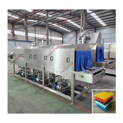 China 18kW Plastic Bin Farm Tray Washing Machine for Labor Saving Cleaning for sale