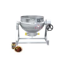 China Customizable Capacity Tilting Type Industrial Jacketed Cooking Kettle with Agitator for sale
