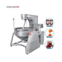 China Gas Heated Jacketed Cooking Kettle 304 Stainless Steel Automatic Mixer 200L for sale