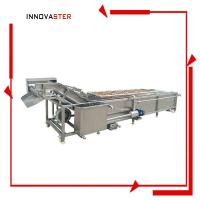 China SUS 304 Industrial Single Tank Vegetable Fruit Washing Machine 2mm Thickness Bubble Tumbling for sale
