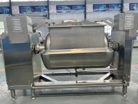 China Customized Steam Heating Vacuum Horizontal Tilting Cooking Mixer Machine 300L 500L for Syrup Jam Paste for sale