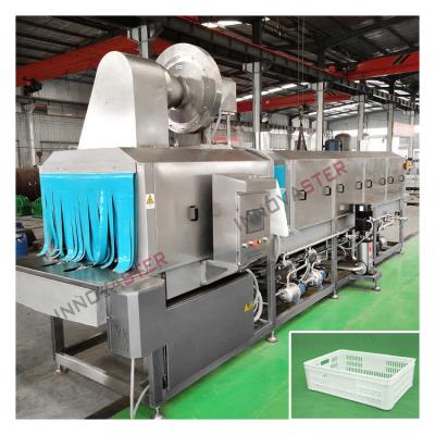 China Industrial Plastic Crate Pallet Washing Machine 2000kg High Pressure Steam Heating for sale