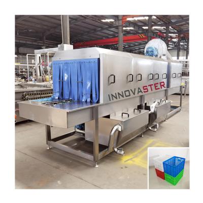 China Automatic Tunnel Washer 2000mm for High Pressure Water Spray Cleaning Plastic Crates Boxes for sale