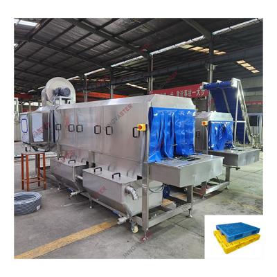 China Automatic Steam Water Plastic Crate Washer 1200mm Belt Width 380V for sale