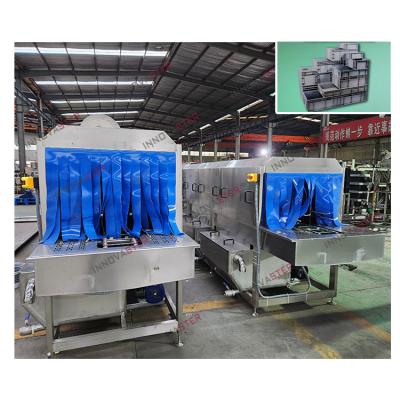 China SUS304 Stainless Steel Pallet Washing Machine 1200x800mm Automatic Box Washer for sale