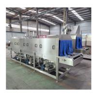 China Tunnel Type Industrial Washer for Food Trays Plastic Baskets Bread Baking Chicken Crates 1200mm for sale