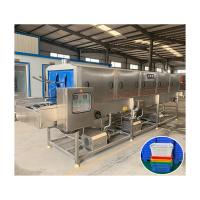 China Tunnel Type Industrial Washer for Food Trays Plastic Baskets Bread Baking Chicken Crates 1200mm for sale