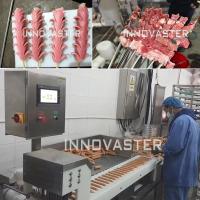 China Stainless Steel Automatic Meat Skewer Machine 2400-7200pcs/h 1kw for Chicken Beef Kebab for sale