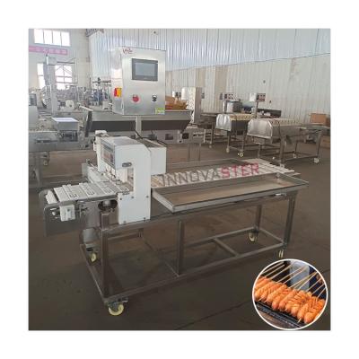 China Automatic Electric Meat Skewer Machine 2400-7200pcs/h 1kw for Restaurant for sale