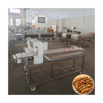 China Meat Food Processing Automatic Kebab Forming Fishball Skewer Machine with 1kw Power for sale