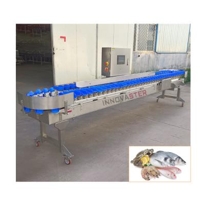 China Smart Shrimp Crab Seafood Weight Sorting Machine 2500W 50-5000g Food Industry Equipment for sale
