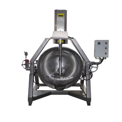 China Semi-Automatic Jacket Kettle with Mixer 615KG 304 Stainless Steel for Vegetable Processing for sale