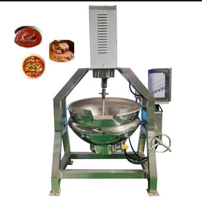 China Cooking Equipment Semi-automatic Candy Making Planet Jacket Kettle With Agitator for sale