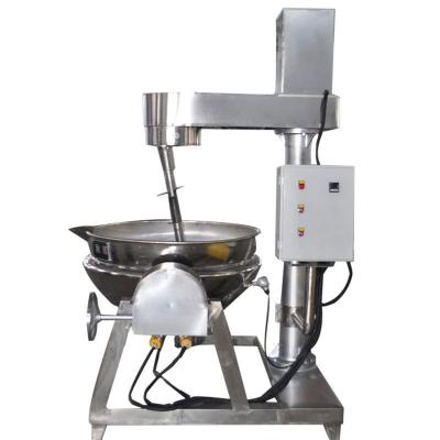 China Silver Manual Electric Jacket Kettle With Planetary Mixer for Vegetable Processing Plant for sale