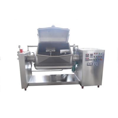 China 304 Stainless Steel Horizontal Vacuum Tilting Jacketed Kettle 300L to 600L for sale