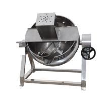 China Hand Tilting Steam Heated Jacketed Kettle With Agitator for Meat Processing Solutions for sale