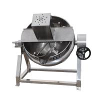 China Hand Tilting Steam Heated Jacketed Kettle With Agitator for Meat Processing Solutions for sale