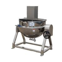 China Steam Heated Jacketed Kettle 100L 600L with Agitator for Porridge Preparation for sale