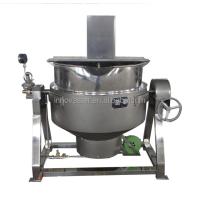 China Stainless Steel 615KG Vertical Tilt Jacketed Cooking Kettle 100-600L Sauce Mixer for sale