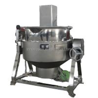 China Stainless Steel 615KG Vertical Tilt Jacketed Cooking Kettle 100-600L Sauce Mixer for sale