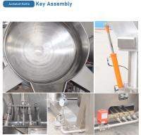 China 304 Stainless Steel Automatic Multi-Agitator Jacketed Cooking Kettle 400L for Hot Pot Sauce for sale