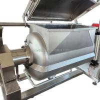 China Electric Heating Vacuum Jacketed Kettle 300L 500mm Diameter Horizontal Axis Mixer for Thick Products for sale