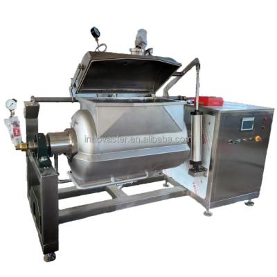 China Electric Steam Oil Heating Jacketed Kettle 300L 500mm with Horizontal Axis Mixer for sale