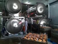 China Water Immersion Retort Machine for Pouched Meat Chicken Food Sterilization 1200mm Diameter 147°C for sale