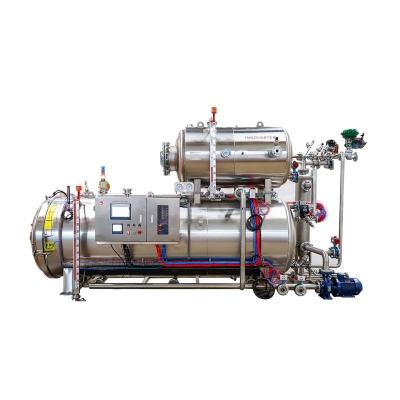 China Industrial Water Cascading Retort Sterilization Machine 900x1800x1500mm for Glass Jars and Cans for sale