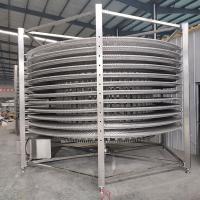 China Industrial IQF Spiral Freezer Machine 200-1500kg/h One Key Touch Operation for Shrimp Fish Cheese for sale