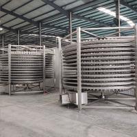 China Industrial IQF Spiral Freezer Machine 200-1500kg/h One Key Touch Operation for Shrimp Fish Cheese for sale
