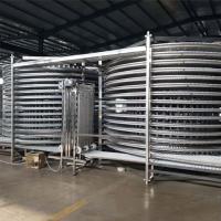 China Industrial IQF Spiral Freezer Machine 200-1500kg/h One Key Touch Operation for Shrimp Fish Cheese for sale