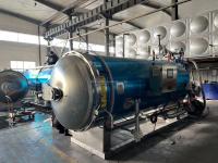 China Water Spray Retort Machine 1200mm for Ready to Eat Meals in Pouches Steam Heating for sale