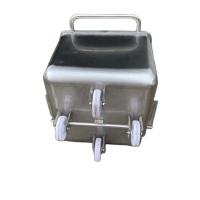 China Stainless Steel Polishing Transfer Trolley 160mm Nylon Wheels for Hamburger Production Line for sale