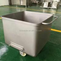 China Stainless Steel 304 Material Transfer Trolley with 160mm Nylon Wheels for sale