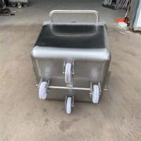 China Stainless Steel Lifting Trolley with 160mm Nylon Wheels for Meat Fish Fruits Vegetables for sale