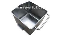 China Stainless Steel Lifting Trolley with 160mm Nylon Wheels for Meat Fish Fruits Vegetables for sale